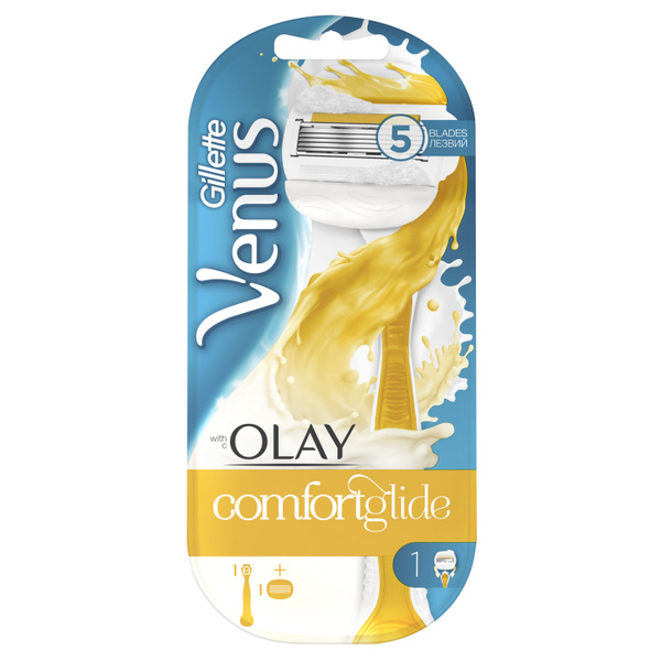 Женская бритва Gillette Venus&OLAY (cо встроенными полосками с гелем ...
