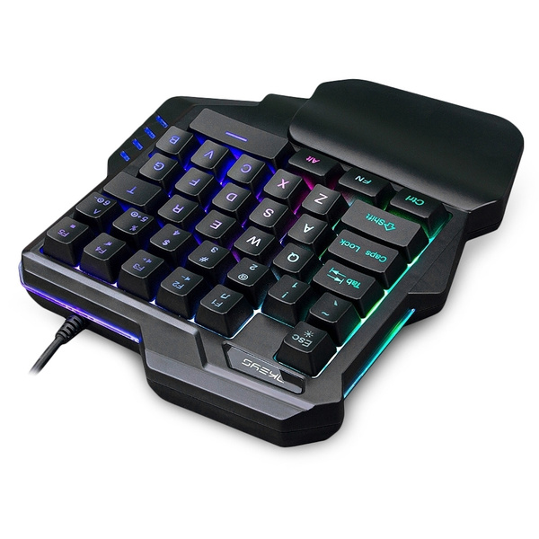 G30 Wired Gaming Keypad with LED Backlight 35 Keys One-handed Membrane ...