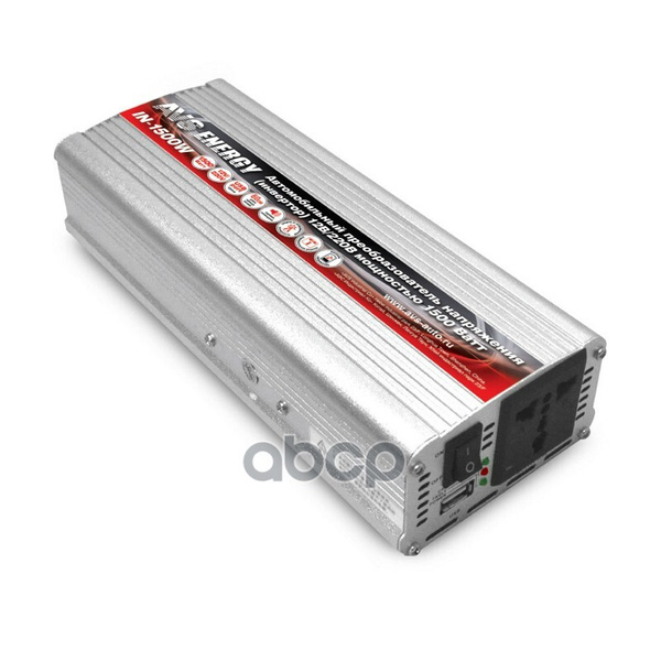Преобразователь Напряжения (Инвертор) 12v/220v (1500w) "Avs" In-1500w-1300w AVS арт. 43744 ...