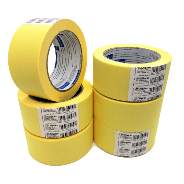 Малярная лента Blue Dolphin Masking Tape многофункциональная желтая 48 ...
