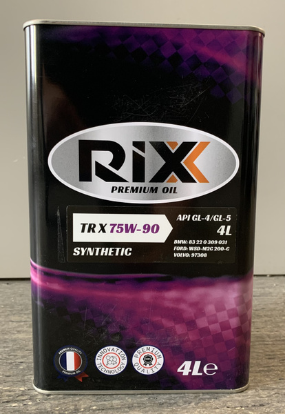 Масло трансмиссионное RIXX TR X SAE 75W-90 API GL-4/GL-5, 4 л - купить ...