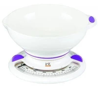Механические Кухонные весы IRIT IR-7131, фиолетовый, белый купить по низкой цене в интернет ...