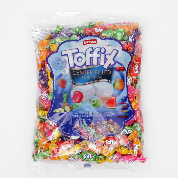 Конфеты жевательные Toffix с фруктовым наполнителем, 1000г. - купить с ...