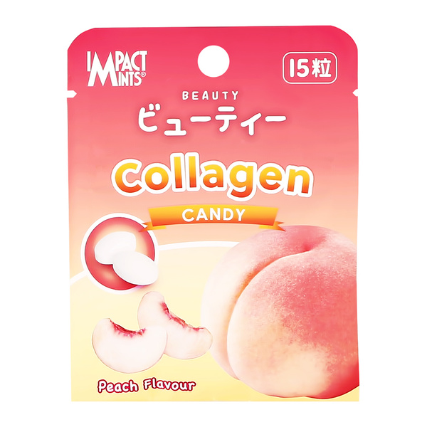 IMPACT MINTS Освежающие драже BEAUTY без сахара со вкусом персика (с ...