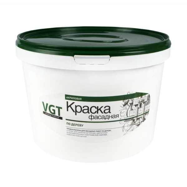 Краска для наружных работ по дереву Vgt белая 15 кг купить на Ozon по