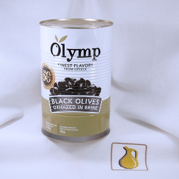 Маслины черные оксидированные с косточкой Olymp, жест.банка, 2.5кг ...