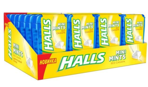 Леденцы Halls Mini Mints, цитрусовый пунш , 12,5 г х 24 шт - купить с ...