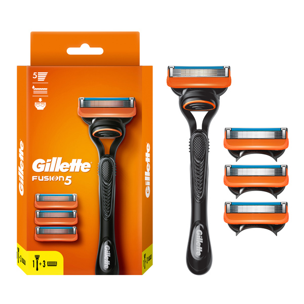 Мужская бритва 5 лезвий многоразовая Gillette Fusion5 + 4 сменные ...