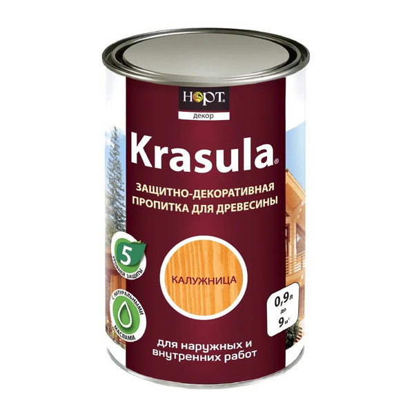 Krasula 0.9л калужница, Красула, защитно-декоративный состав для дерева ...
