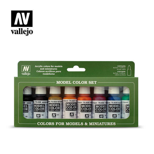Набор красок VALLEJO MODEL COLOR SET: TRANSPARENT COLORS (8) - купить с ...