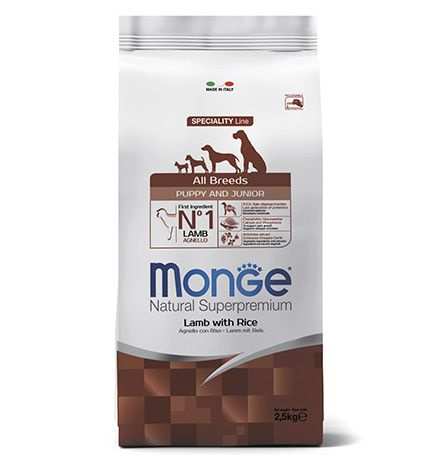 Monge Dog Speciality Puppy&Junior корм для щенков всех пород ягненок с ...