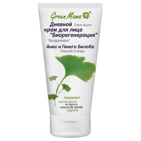 Green Mama Крем для лица дневной Биорегенерация Анис и гинкго билоба ...