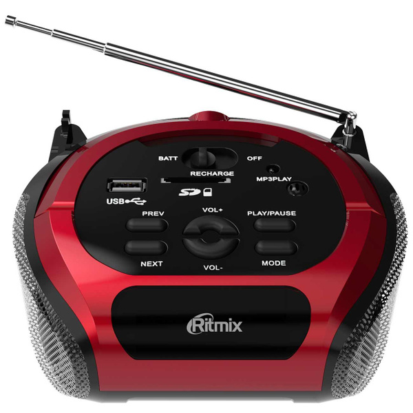 Магнитола Ritmix RBB-100BT Red/Black с FM-радио - купить по доступной ...