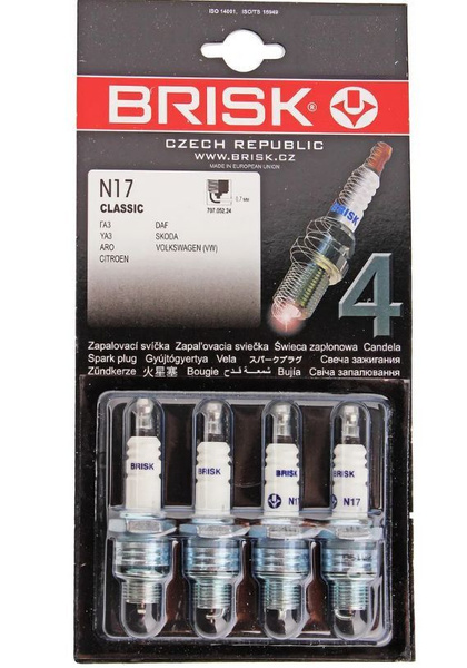 Комплект свечей зажигания BRISK N17 - купить по выгодным ценам в ...