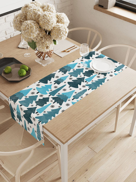 Дорожка водоотталкивающая на стол "Зима в лесу" JoyArty с рисунком 145 на 40 см - купить в ...