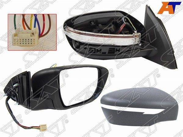Зеркало правое для Ниссан Кашкай j11 2013-2021, Nissan Qashqai j11 ...
