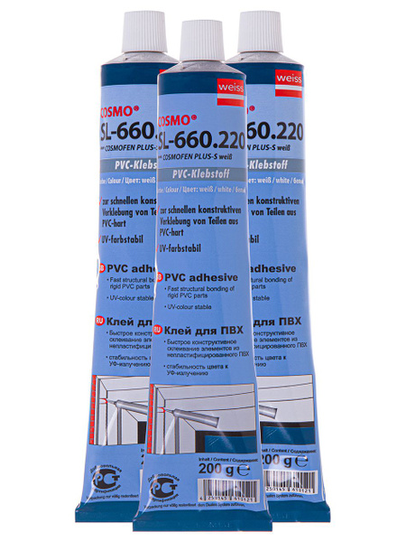 Однокомпонентный клей герметик, жидкие гвозди для жесткого ПВХ на полимерах COSMOFEN plus-S SL ...