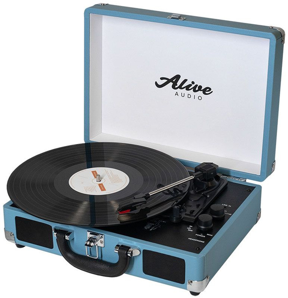 Виниловый проигрыватель Alive Audio GLAM Aqua c Bluetooth AAGLM01AQ по ...
