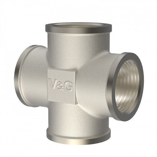 Крестовина латунная с внутренней резьбой 3/4", 354317-krestovina-wq275 ...