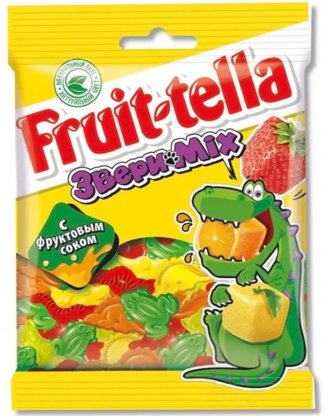Fruittella мармелад жевательный Звери MIX, 30 шт по 70 г - купить с доставкой по выгодным ценам ...