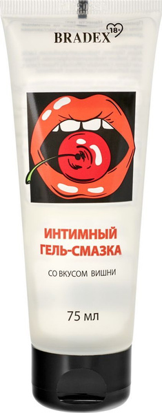 Интимный гель-смазка Bradex со вкусом вишни - 75 мл. - купить с ...