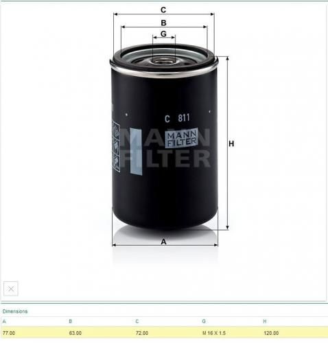 Воздушный фильтр Mann-Filter C811 купить на OZON по низкой цене (505277901)