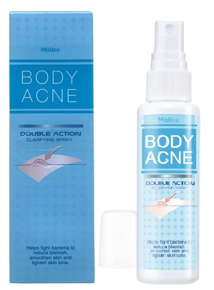 Mistine Очищающий спрей для тела двойного действия от прыщей и угревой сыпи Body Acne, 50 мл ...