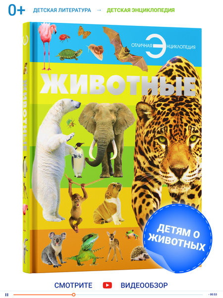 Книга большая энциклопедия для детей школьников про животных для чтения ...