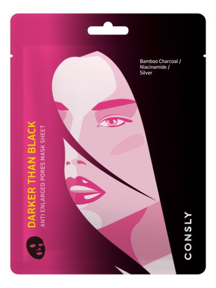 CONSLY Маска тканевая против расширенных пор Darker than Black Anti ...