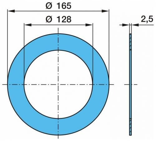 Сальник 128*165*2.5 0331098210 пласт. Bpw 0331098210 - Bpw арт ...