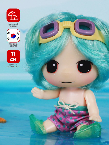 Коллекционная Летняя Кукла DDung из Пляжной Серии / Пловец в Плавках на Шнуровке в Горошек ...