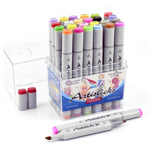 Набор художественных маркеров для скетчинга Artisticks FASHION, 24 ...
