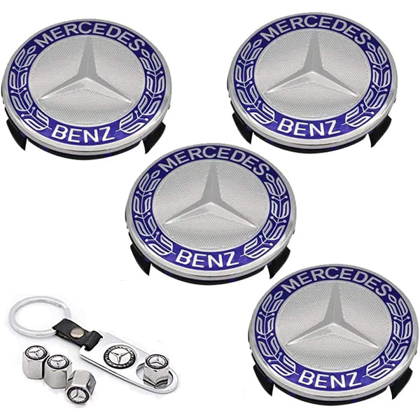 ZeShi, Комплект синих колпаков 75 мм, Для Мерседес Бенц - купить по выгодным ценам в интернет ...