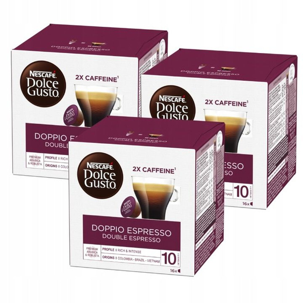 Кофе в капсулах Nescafe Dolce Gusto Doppio Espresso 3 упаковки по 16 ...