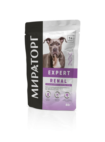 Мираторг Expert влажный корм для собак, при заболеваниях почек, курица ...