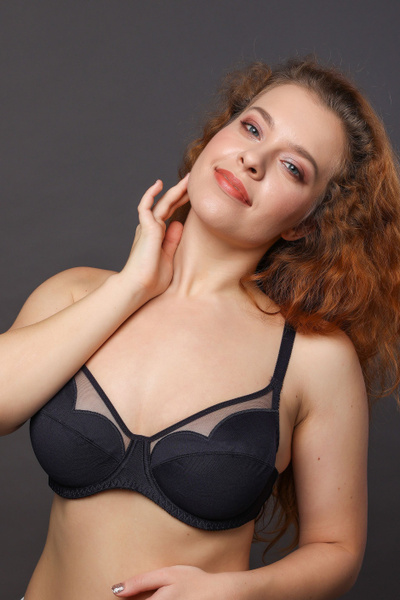 Бюстгальтер Женский Aveline на косточках, размер 100C черный Полиамид Повседневный Беларусь ...