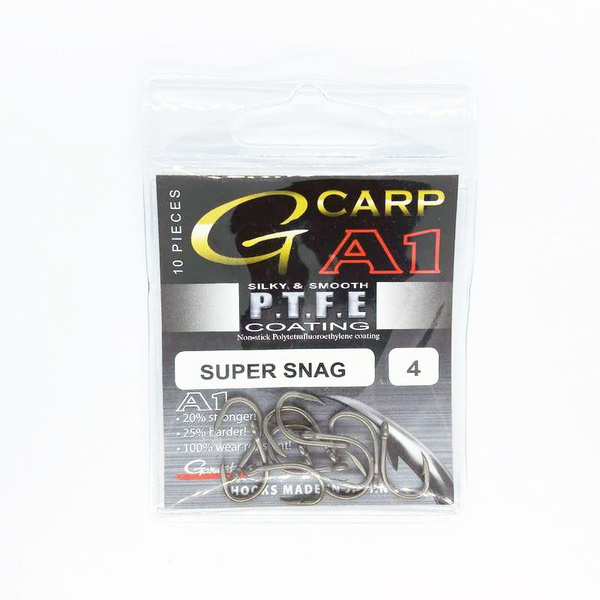 Крючки Gamakatsu A1 G-Carp Super Snag PTFE № 4 (10 шт.) купить на OZON ...