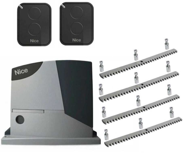 Автоматика для откатных ворот NICE RD400KCE/ROA-4 (Комплект: привод, 2 пульта, зубчатая рейка 4 ...