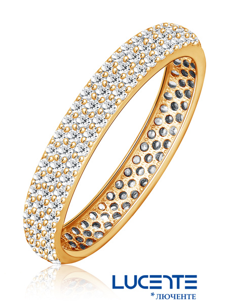 Lucente Кольцо Серебро позолоченное 925 пробы купить на OZON по низкой цене (847037727)