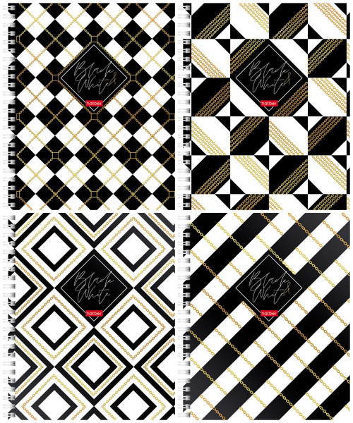 Набор тетрадей Hatber 96 листов, формата А5, в клетку, на гребне, 65 г/кв. м, soft touch, 3D ...