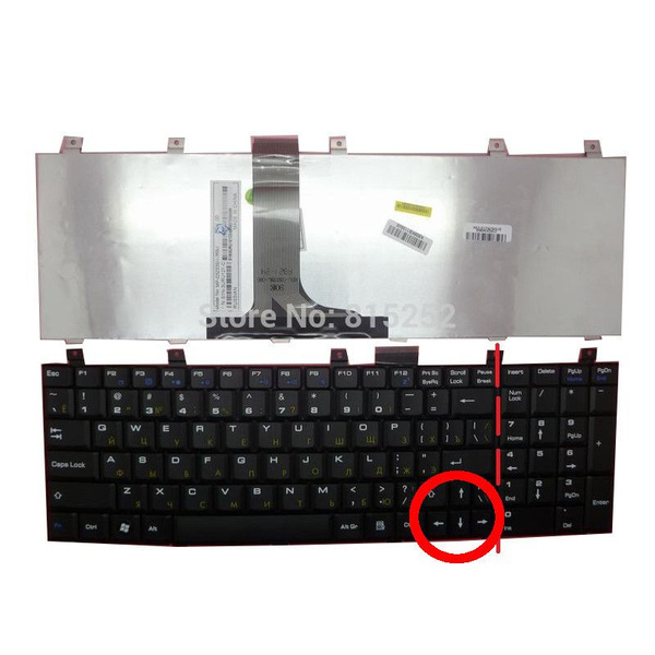 Клавиатура для ноутбука MSI CR600, CX600, EX600, ER710, VR600, VX600 ...