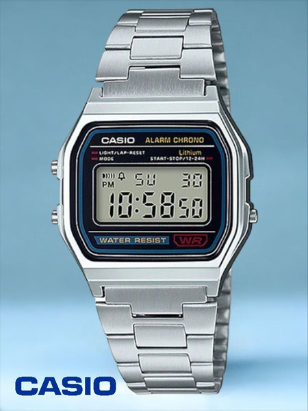 Часы наручные мужские японские Casio Vintage A 158wa электронные часы