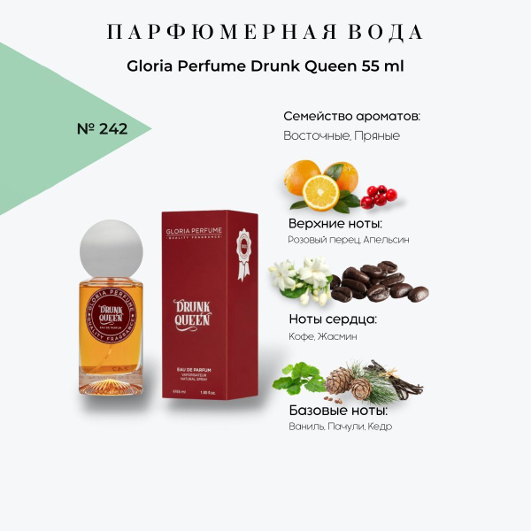 Gloria Perfume Drunk Queen ( 55 мл.) Вода парфюмерная 55 мл (320633844)