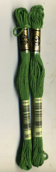 Мулине DMC (Франция), артикул 117, 100% хлопок, цвет 987 Долина ...