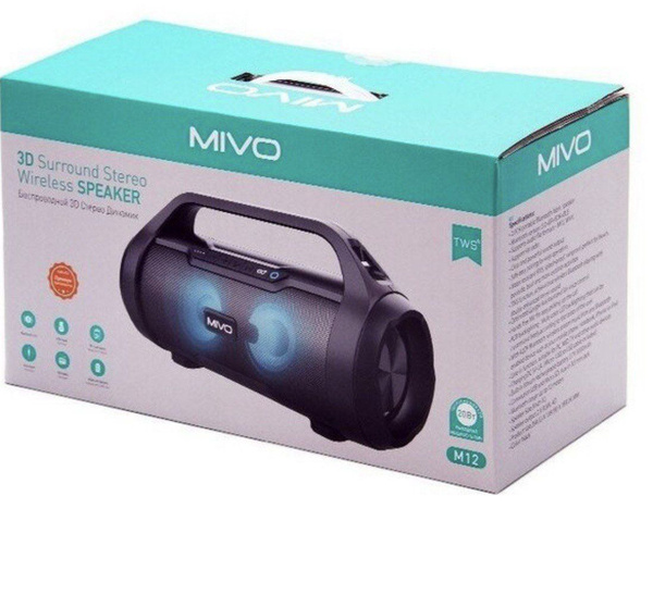 Беспроводная колонка MIVO M-12 - купить по доступным ценам в интернет-магазине OZON (898330016)