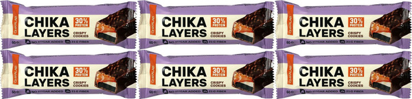 Батончик Chikalab Chika Layers Лесной орех с карамелью, комплект: 6 ...
