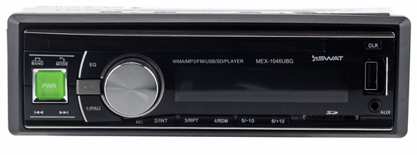Автомагнитола SWAT MEX-1046UBG, черный1 DIN - купить в интернет ...