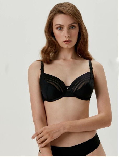 Бюстгальтер Женский Conte мягкая чашка на каркасе, размер 80D черный Полиамид, Эластан Беларусь ...