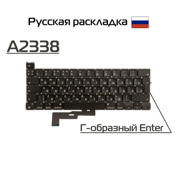 Клавиатура для MacBook Pro Retina 13" A2338 M1 (Late 2020) Русская ...