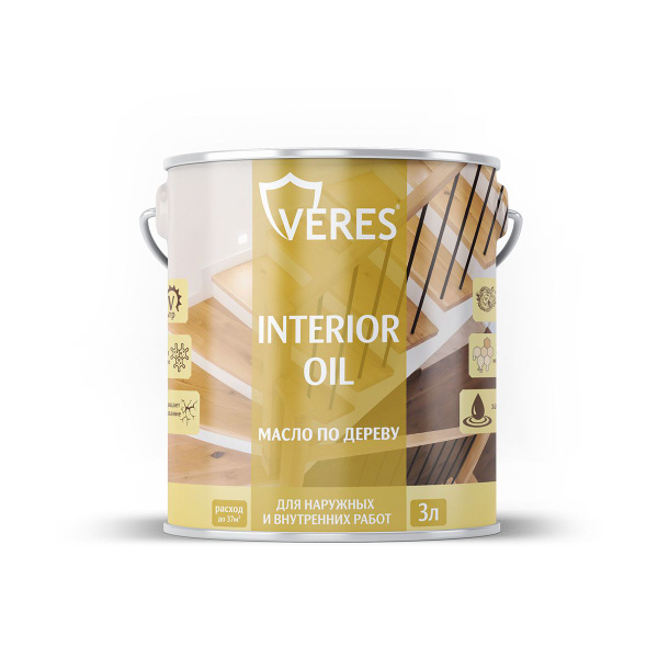 Масло для дерева VERES Interior Oil, 1 л, дуб 3 л., палисандр - купить ...